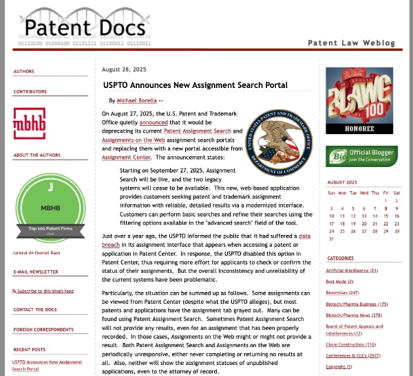 Patent Docs – Patent Law Weblog